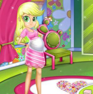applejack baby birth - My Little Pony Games